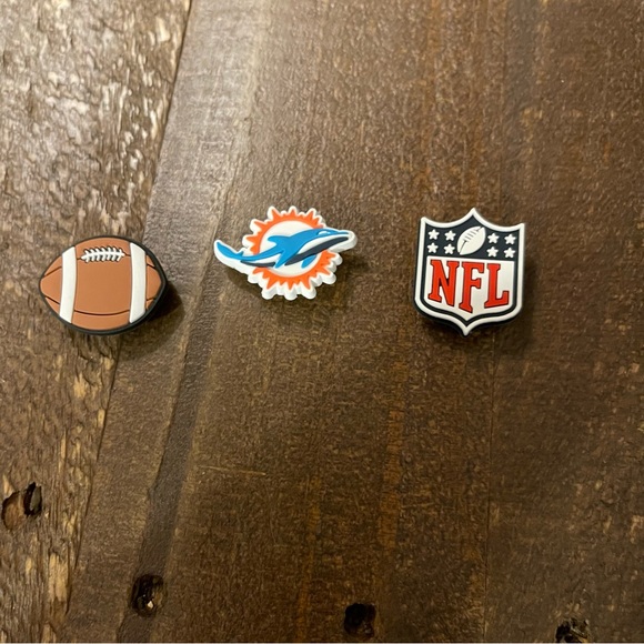 Other | 3 Piece Nfl Miami Dolphins Crocs Charms Set | Poshmark